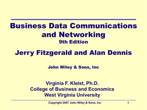 Chapter 1 Introduction To Data Communications