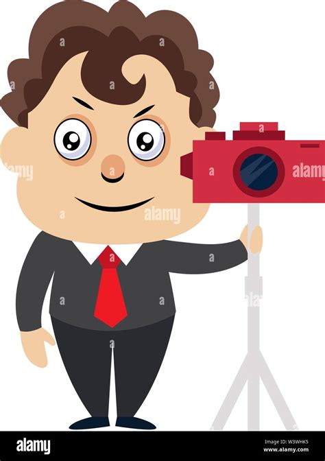 Camera Man Drawing Stock Vector Images Alamy