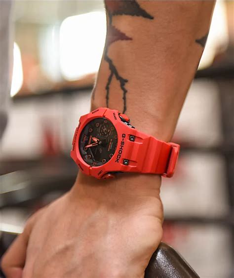 G Shock GAB A Red Black Digital Analog Watch Zumiez