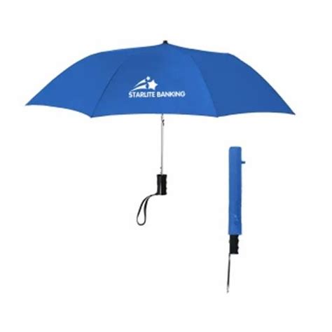 Polyester Plastic Manual 2 Fold Printed Promotional Umbrella At ₹ 160