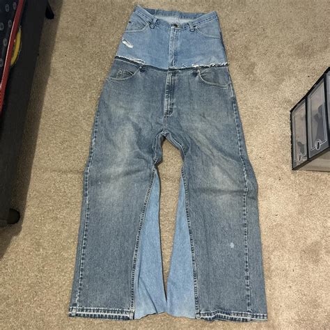 Custom Balenciaga Inspired Double Waisted Flare Depop