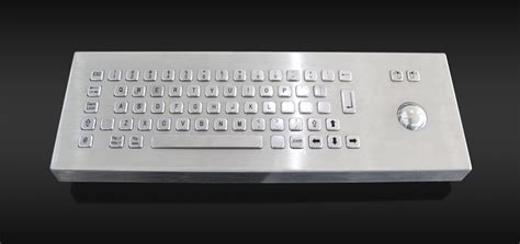 Terminal Kiosk Ip68 Metal Keyboard Waterproof Keyboard With Trackball Mini Usb Keyboard And