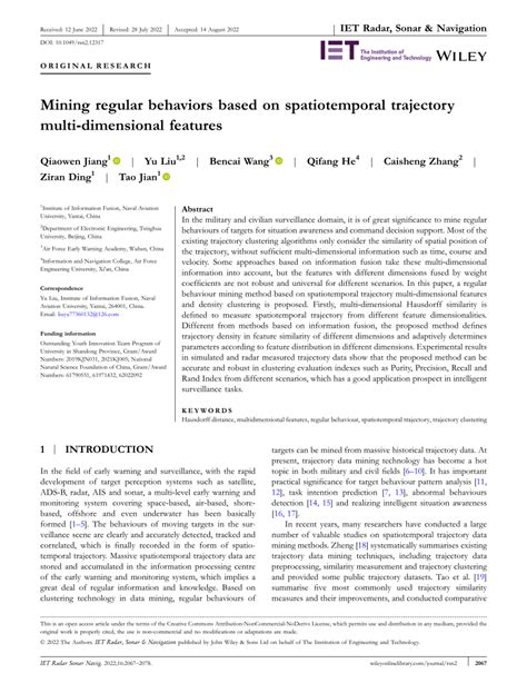 Pdf Mining Regular Behaviors Based On Spatiotemporal Trajectory Multi