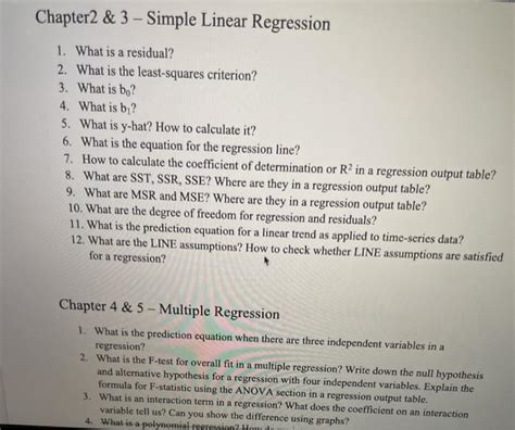 Solved Chapter2 And 3 Simple Linear Regression 1 What Is A