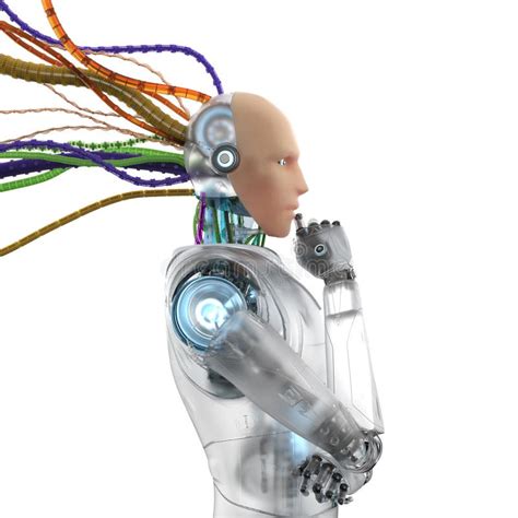 Artificial Skin Or Human Like Skin Robot Isolated On White Stock Illustration Illustration Of