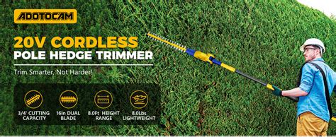Cordless Pole Hedge Trimmer For Dewalt 20v Max Battery16