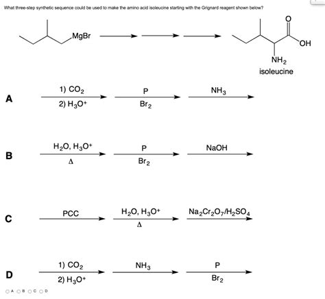 solved what three step synthetic sequence could be used to