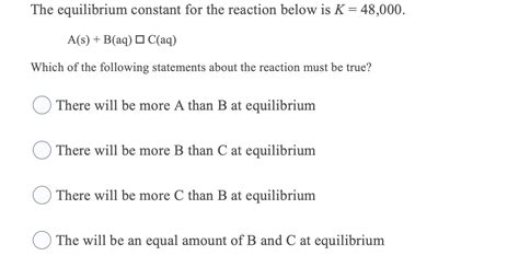 Solved What Is The Reaction Quotient Expression For The
