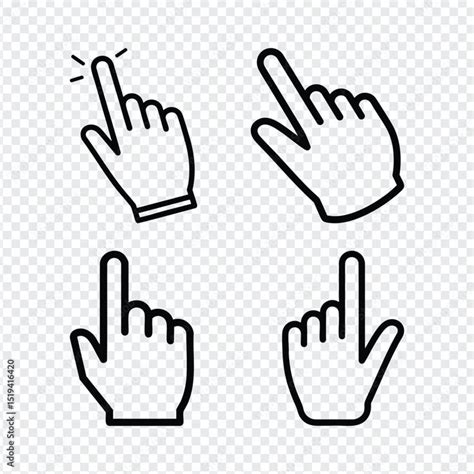 Hand Cursor Icons For Digital Interfaces Stock Vector Adobe Stock In 2025 Graphic Design