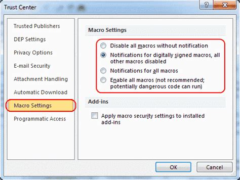 Outlook 2019 365 Enable Or Disable Macros