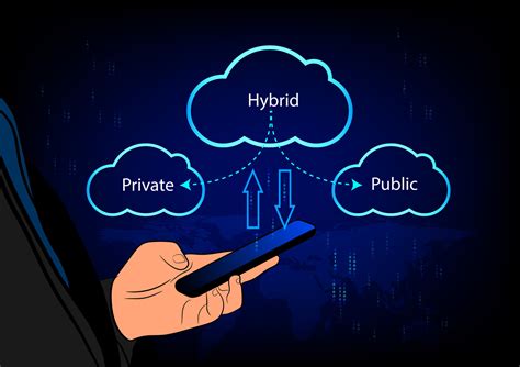 Hand Of People Hold Smart Phone Connection Cloud Computing Technology Concept Vector
