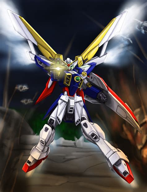 배경 화면 Wing Gundam 기동 전사 건담 윙 애니메이션 Mechs 슈퍼 로봇 대전 삽화 디지털 아트 팬