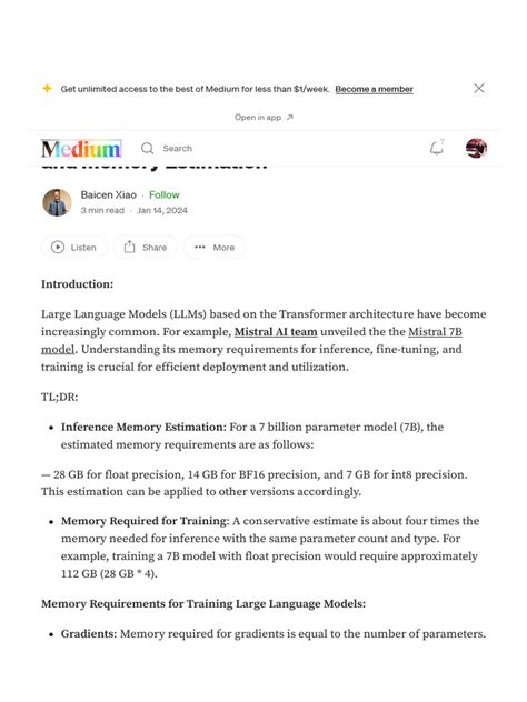 Some Basic Knowledge Of Llm Parameters And Memory Estimation By