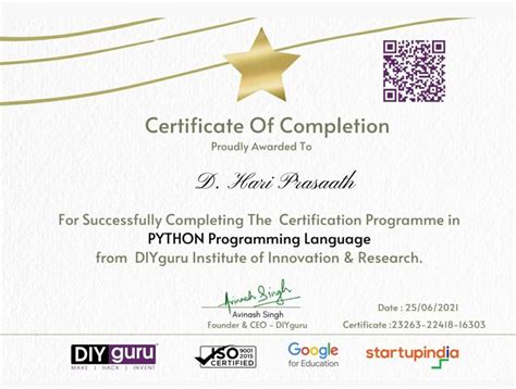 Learning Python Programming Hari Prasaath D