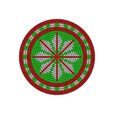 Rosette Seed Bead Graph Pattern With Star Ornament Round Bead Etsy