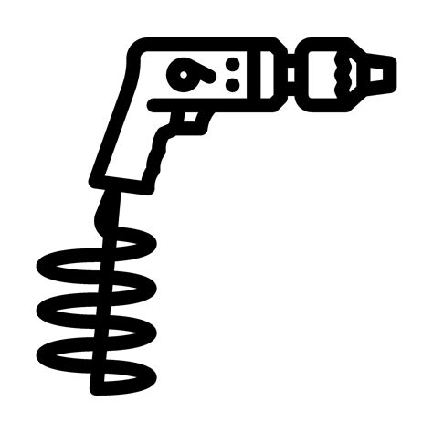 Pneumatic Drill Tool Work Line Icon Vector Illustration 26114639 Vector