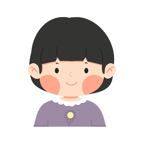 Avatar De Menina Desenhada Ilustra O Vetor Premium