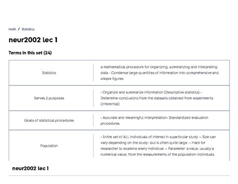 neur2002 lec 1 notes neur2002 lec 1 math statistics terms in this set