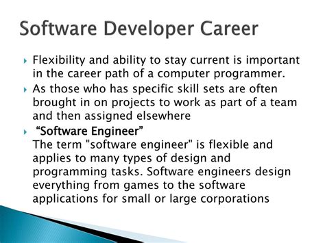 ppt software developer career powerpoint presentation free download