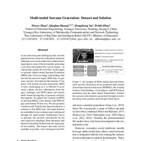 Multi Modal Sarcasm Generation Dataset And Solution Acl Anthology
