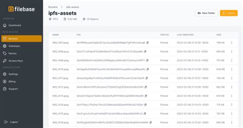 Filebase IPFS Pinning