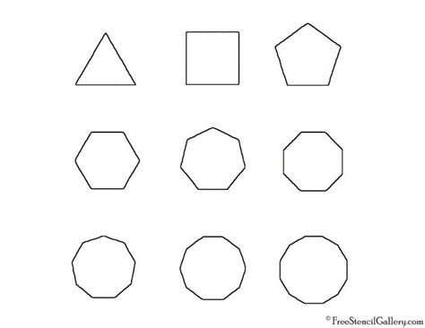 Polygon Shapes Stencil Free Stencil Gallery Shape Templates