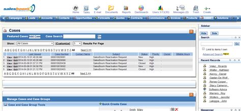 CRM Case Management Software And Knowledge Management Software Screenshot