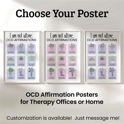 Ocd Poster For Women Affirmation Poster Decor For Therapist Wall Art