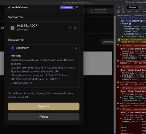 WALLET CONNECT BUG Unable To Vote Via Boardroom Issue Keepkey Keepkey Desktop GitHub