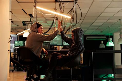 Premium Photo Encrypion Specialists Planning Ransomware Attack