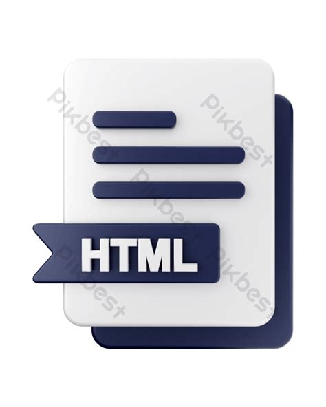 Html File Format Vector Icon Design 3d Png Images Psd Free Download