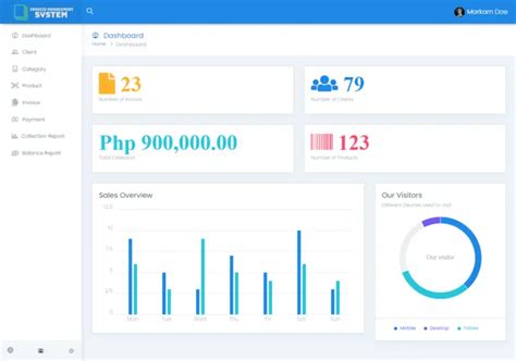 Invoice Management System Free Bootstrap Template Source Code