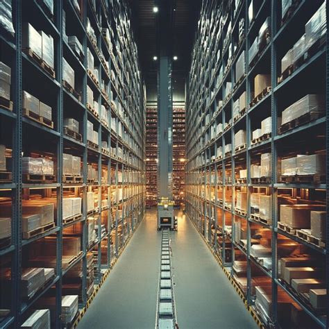 Automated Storage And Retrieval System In Use For Inventory Premium Ai Generated Image