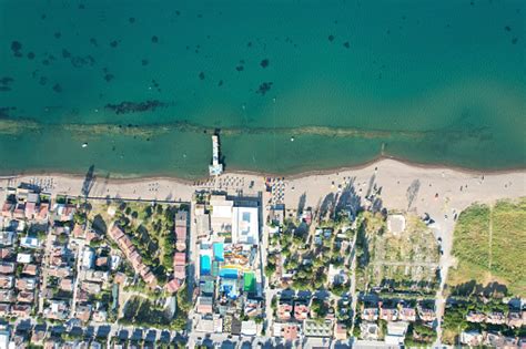 맑은 청록색 바다와 해변 여름 휴가 여행 배경의 공중 보기 0명에 대한 스톡 사진 및 기타 이미지 0명 경관 고요한 장면 Istock
