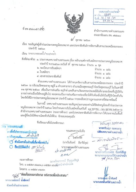 ประชาสัมพันธ์จากสำนักงานเทศบาลตำบลสวนแตง เรื่อง ขอเชิญส่งผู้เข้าร่วมประกวดหนูน้อยนพมาศ และ