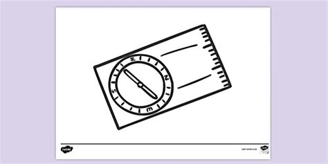 Walkers Compass Colouring Sheet Twinkl Resources