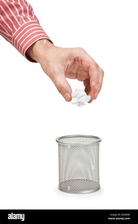 Delete Documents In Basket Isolated On A White Background Stock Photo Alamy