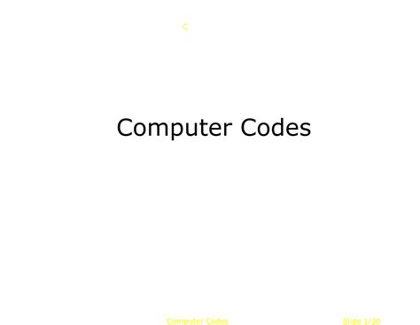 Computercodes Bcd Ebcdicasciiunicode Pptx