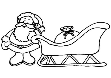 Coloriage père noël avec traîneau Gratuit à Imprimer Img