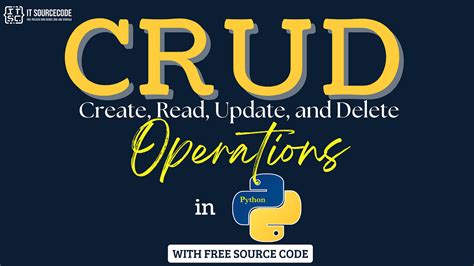 Crud Operations In Python Using Mysql With Source Code A Step By Step Guide By Joken