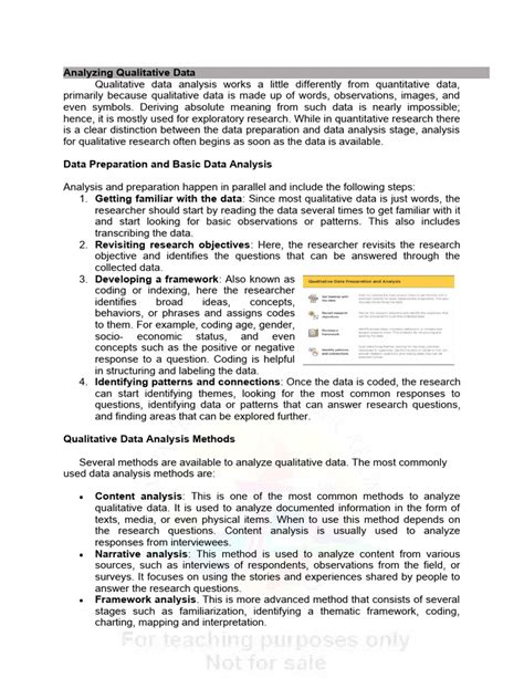 Analyzing Qualitative And Quantitative Data Pdf Qualitative Research Data