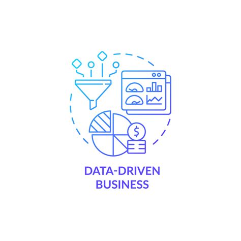 Data Driven Business Blue Gradient Concept Icon Information As Service