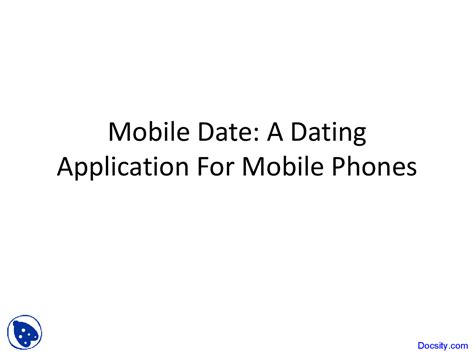 Mobile Date Wireless Networks Lecture Slides Docsity