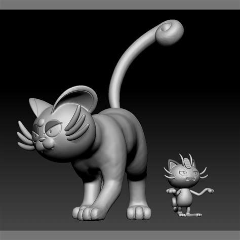 Stl File Pokemon Alolan Meowth Persian・3d Printable Model To Download・cults