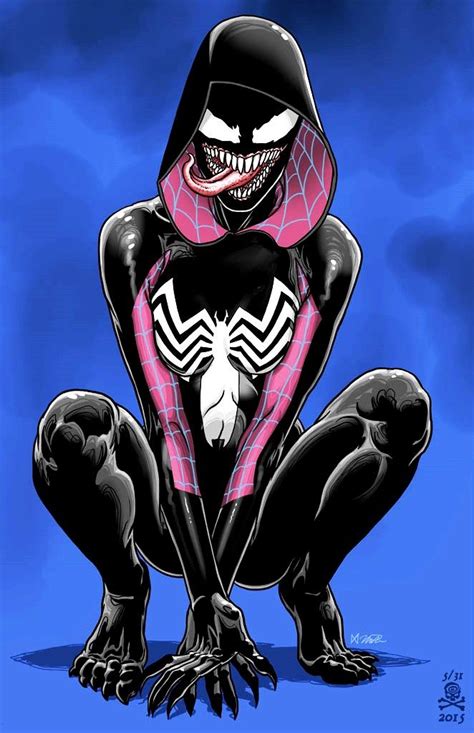 Gwenom Spider Gwen Venom Spiderman Spider Gwen Venom Spiderman Art