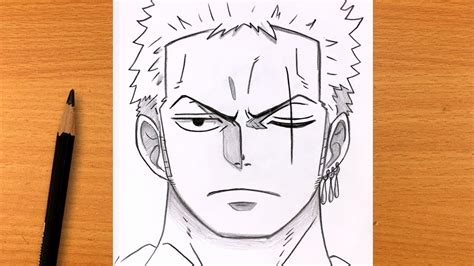 How To Draw Zoro One Piece Step By Step Easy Tutorial YouTube