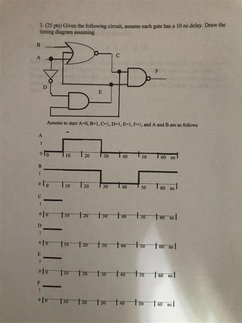 Solved Given The Following Circuit Assume Each Gate Has A