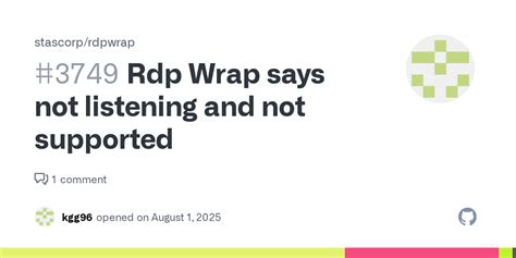 Rdp Wrap Says Not Listening And Not Supported · Issue 3749 · Stascorp