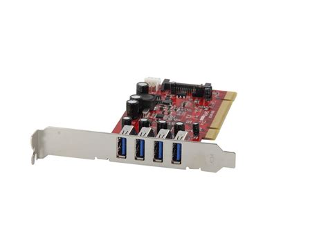 StarTech Com Port PCI SuperSpeed USB Adapter Card With SATA SP Power Model PCIUSB S
