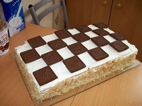 Торт шахматная доска по рецепту хайденхайм